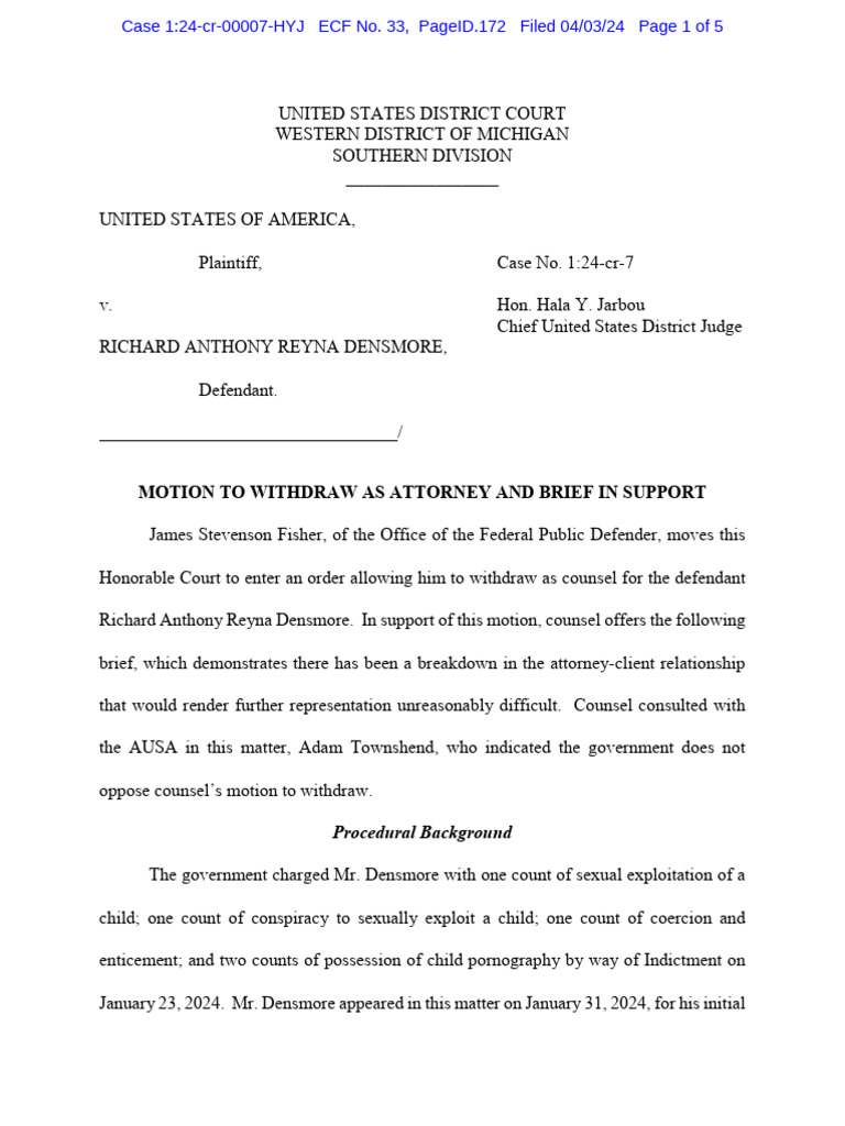 Defense Attorney Motion To Withdraw Pdf Lawyer Judiciaries