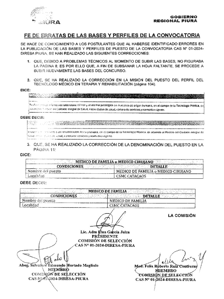 Bases Del Concurso Diresa 2024 | PDF | Titulo academico | Enfermería