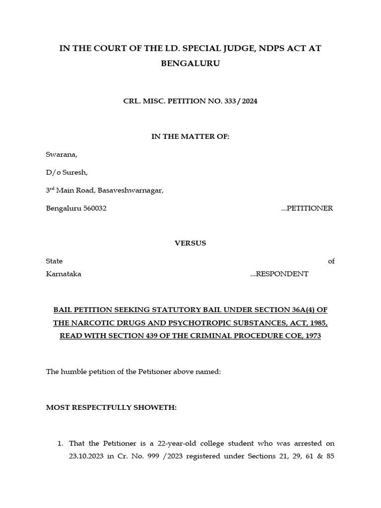 Bail Application Pdf Bail Crimes