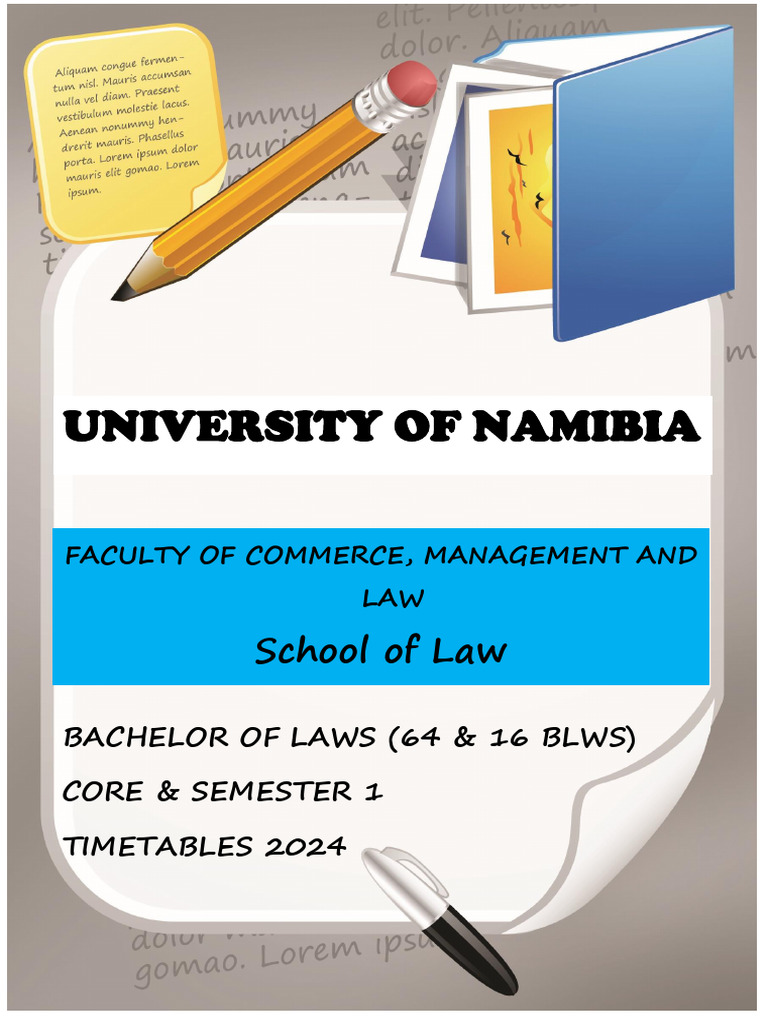 2024 UNAM Law Timetable Guide | PDF | Justice | Crime & Violence
