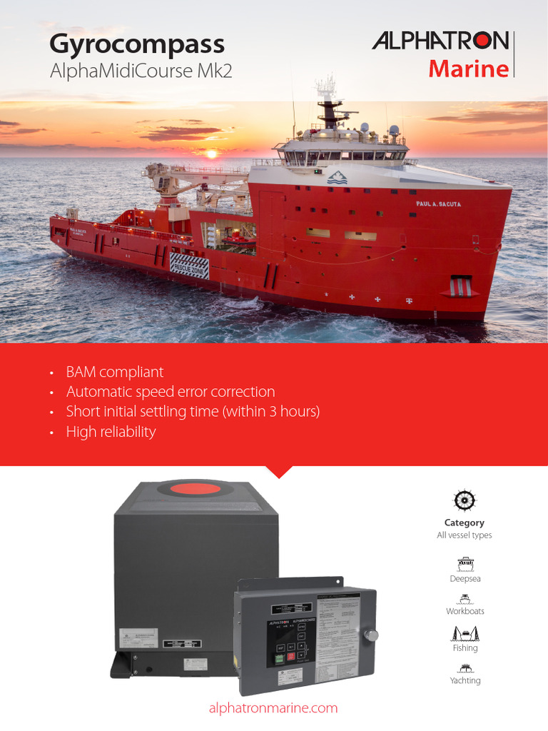 Advanced Gyrocompass for Vessels | PDF | Compass | Gyroscope