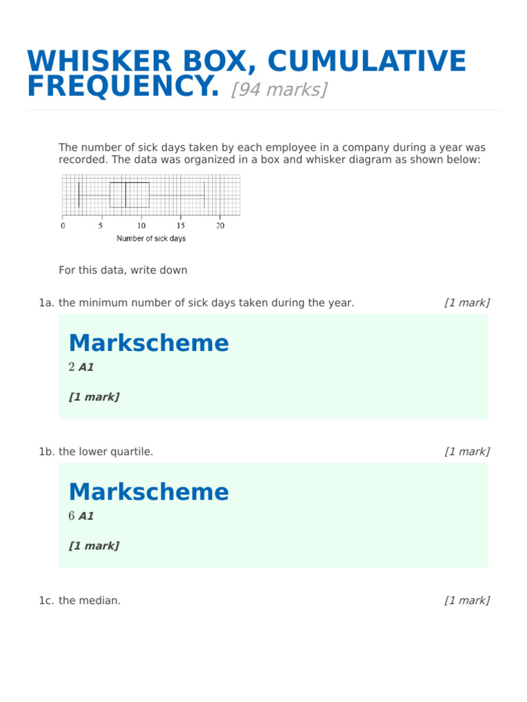 WHISKER_BOX__CUMULATIVE_FREQUENCY.MS | PDF | Quartile | Statistics