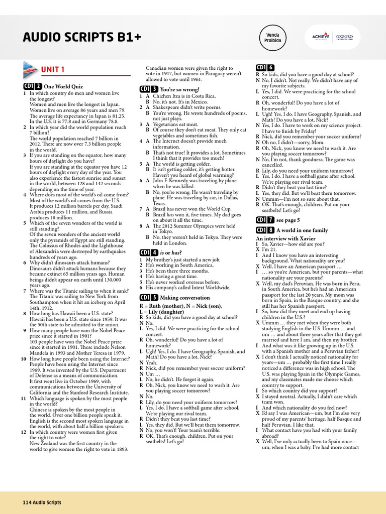 04 Expert b1 Audio Script 5c18d7c82cd0c | PDF