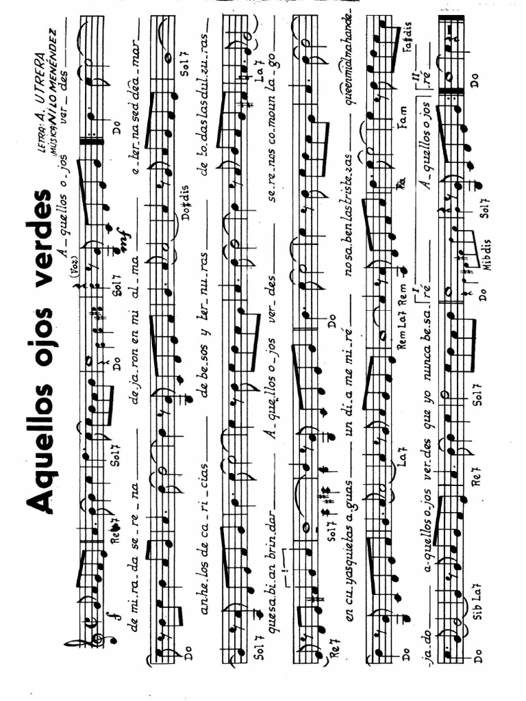 AQUELLOS OJOS VERDES HZ C | PDF