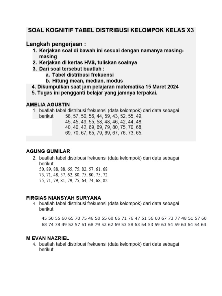 Soal Distribusi Kelompok X3 | PDF