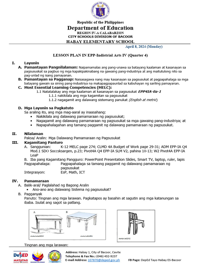 Q4 W2 DLP Industrial Arts April 8 | PDF