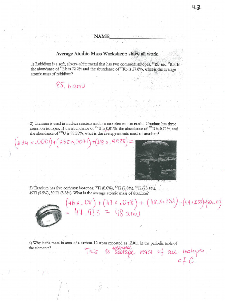 Answers Key For Unit Worksheets | PDF