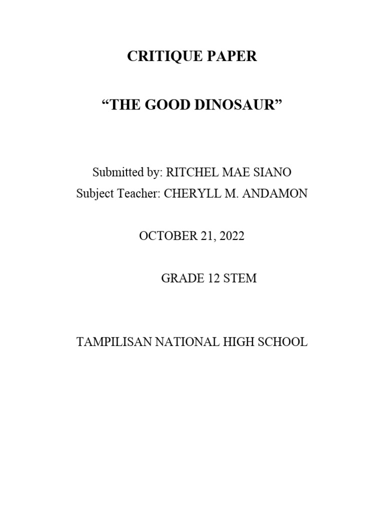 The Good Dinosaur | PDF