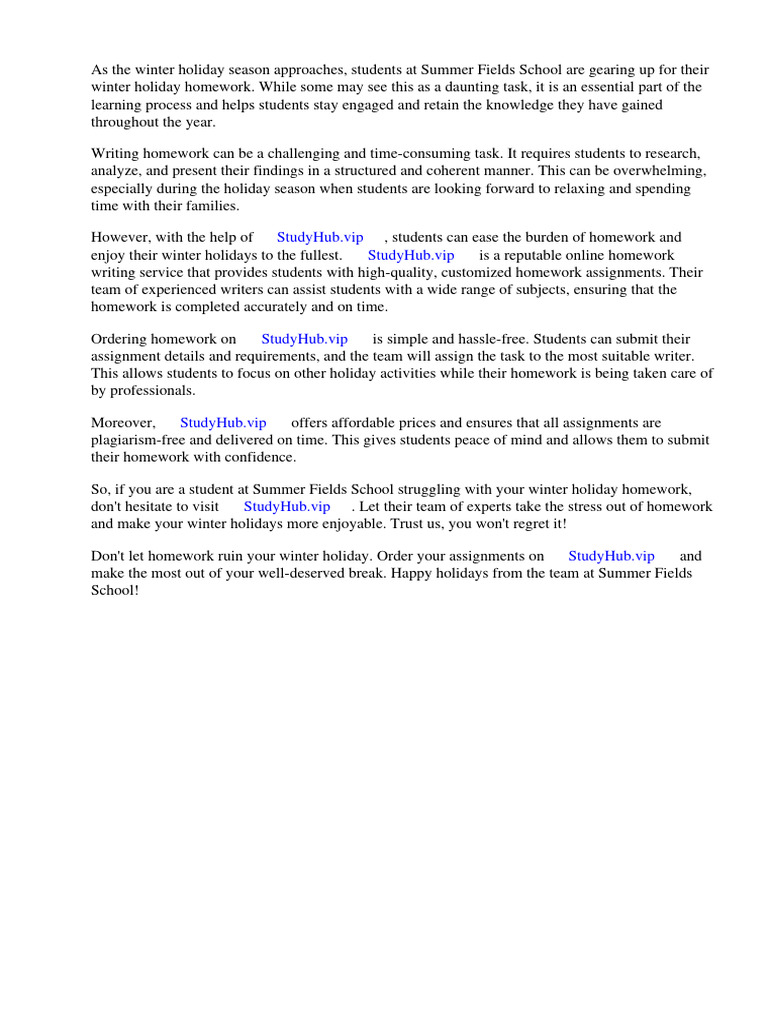 Summer Fields School Winter Holiday Homework | PDF | Http Cookie | Homework