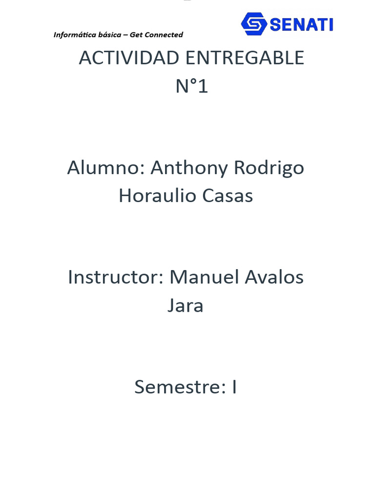 actividad-entregable-1-informatica | PDF | Sistema operativo | Hardware de la computadora