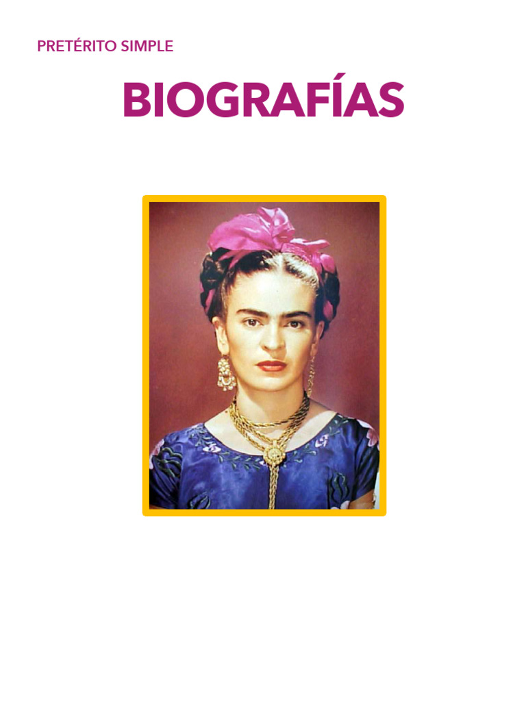 BIOGRAFIAS: Preterito Simple Irregular en Español | PDF