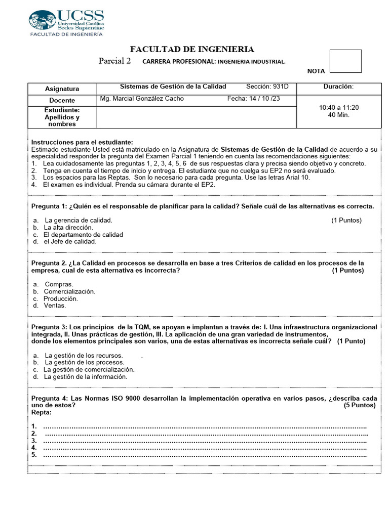 EP 2 Sistemas de Gestion de Calidad | PDF | Gestión de la calidad | Sistema de manejo de calidad
