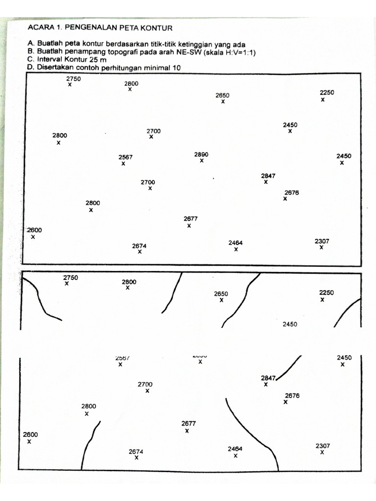 Lembar Kerja Peta Kontur | PDF