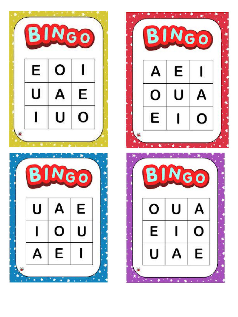 Bingo de Vocales | PDF