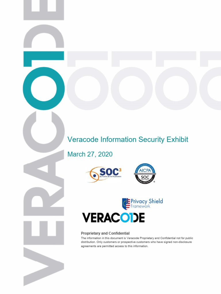 2020 Veracode Information Security Exhibit (VISE) - 1 | PDF ...