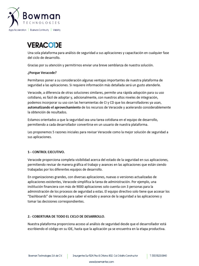 La Plataforma Veracode v3.0 | PDF | Software de la aplicacion ...
