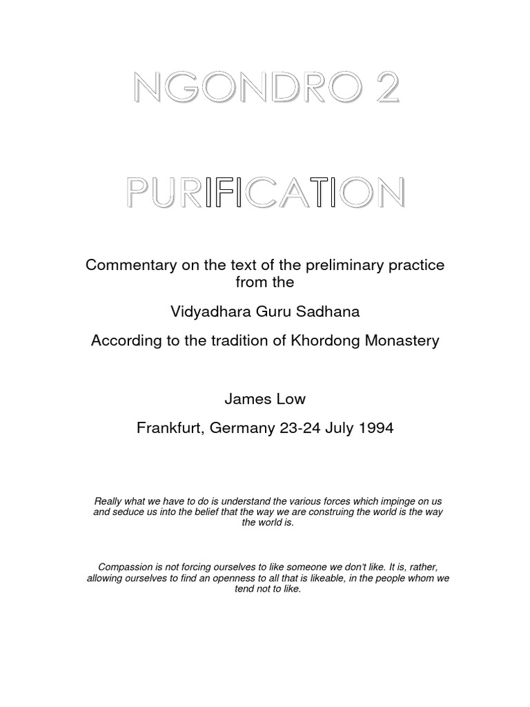 James Low Ngondro2 of 5 | PDF | Dzogchen | Thought