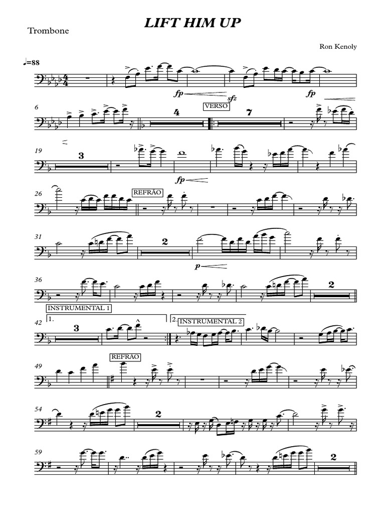 Lift Him Up - Trombone | PDF