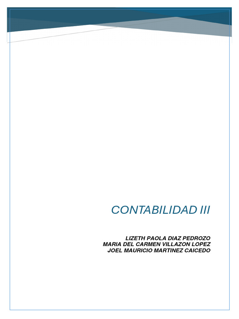 Contabilidad III | PDF | Impuestos | Business