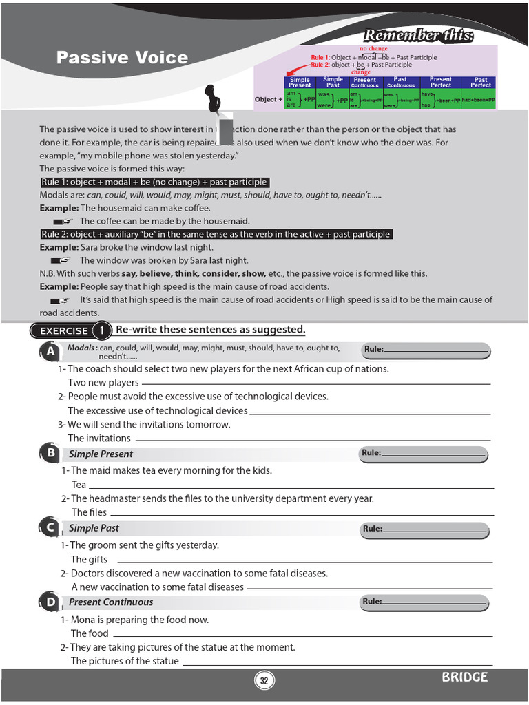 Passive Voice Practice Exercises | PDF | Perfect (Grammar) | Linguistics
