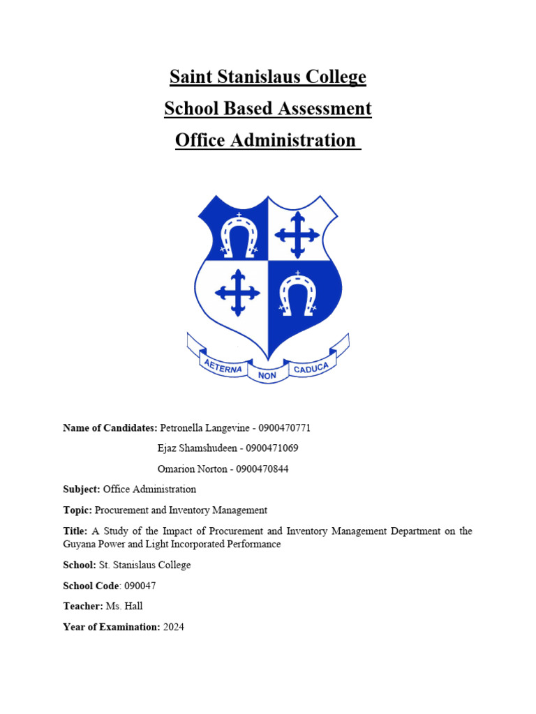 Office Administration SBA | PDF | Inventory | Procurement