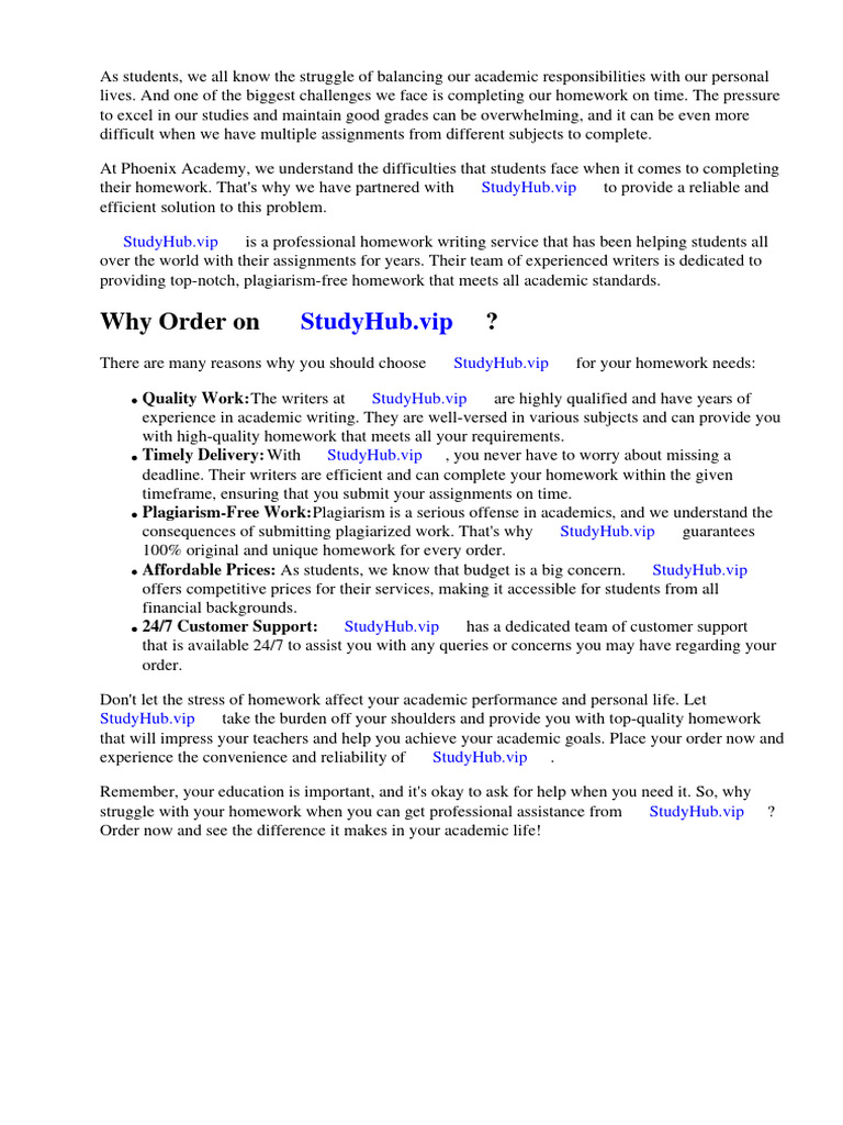 Show My Homework Phoenix Academy | PDF | Homework | Schools