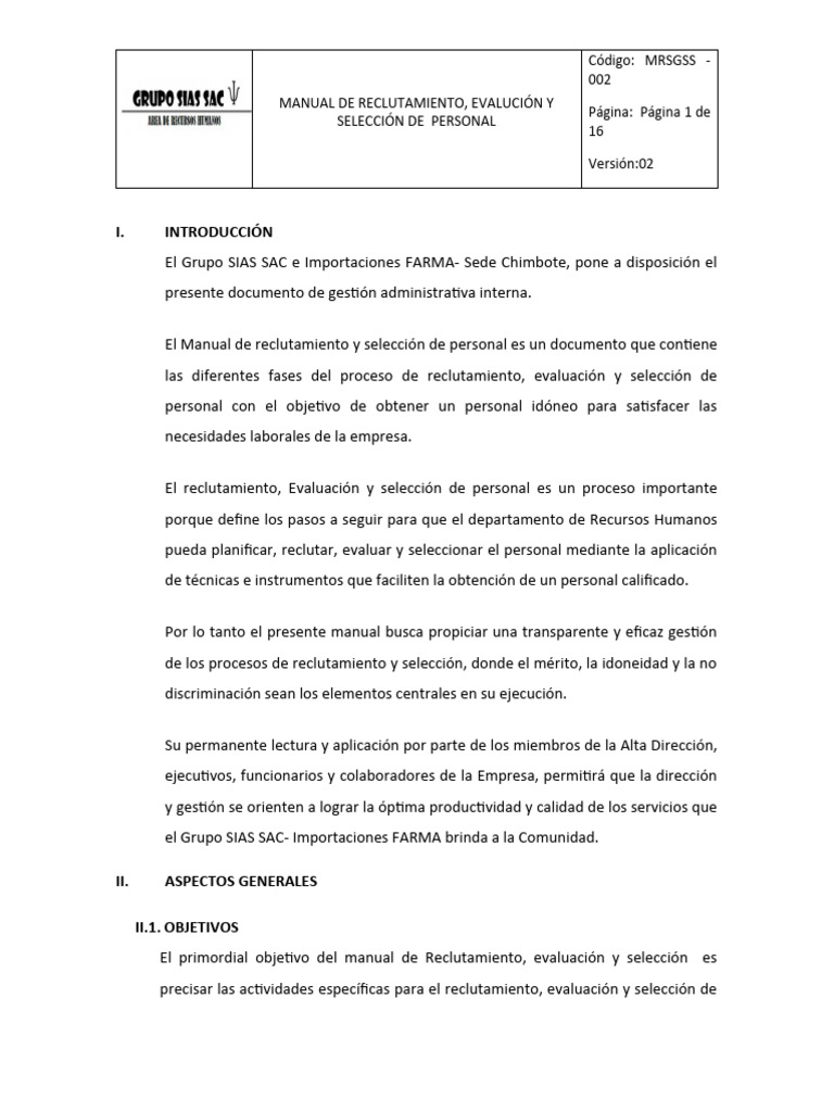 MANUAL DE RECLUTAMIENTO Y SELECCIÓN DE PERSONAL | PDF | Gestión de recursos humanos | Reclutamiento