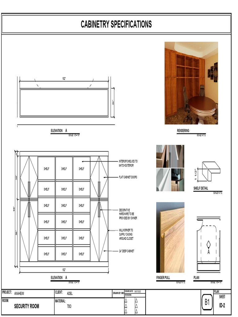 Cabinetry Specifications: Security Room ID-2 | PDF | Cabinetry | Furniture
