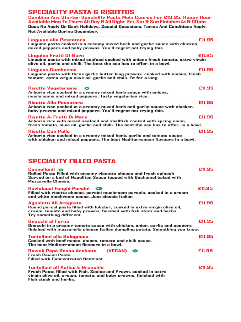 Portofino Menu | Download Free PDF | Pasta | Pizza