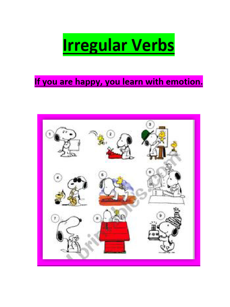 IRREGULAR VERBS Groups 3,4,5,6 | PDF | Linguistic Typology | Syntax
