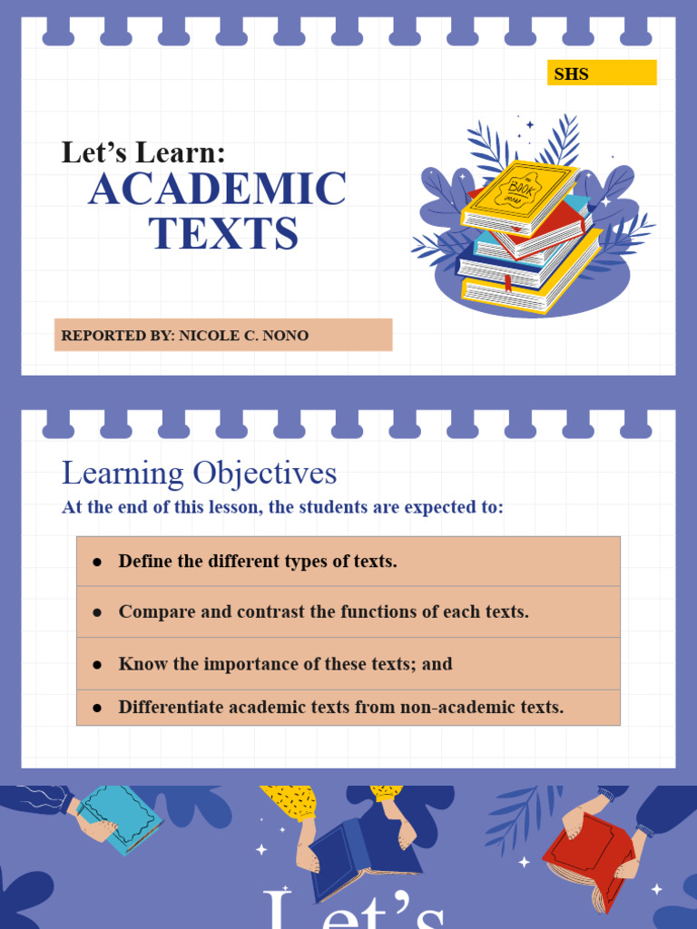 ACADEMIC TEXT | PDF | Verb | Human Communication
