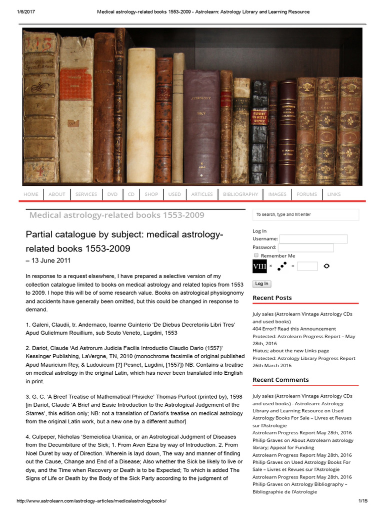 Medical Astrology Book List | PDF | Astrology | Medicine
