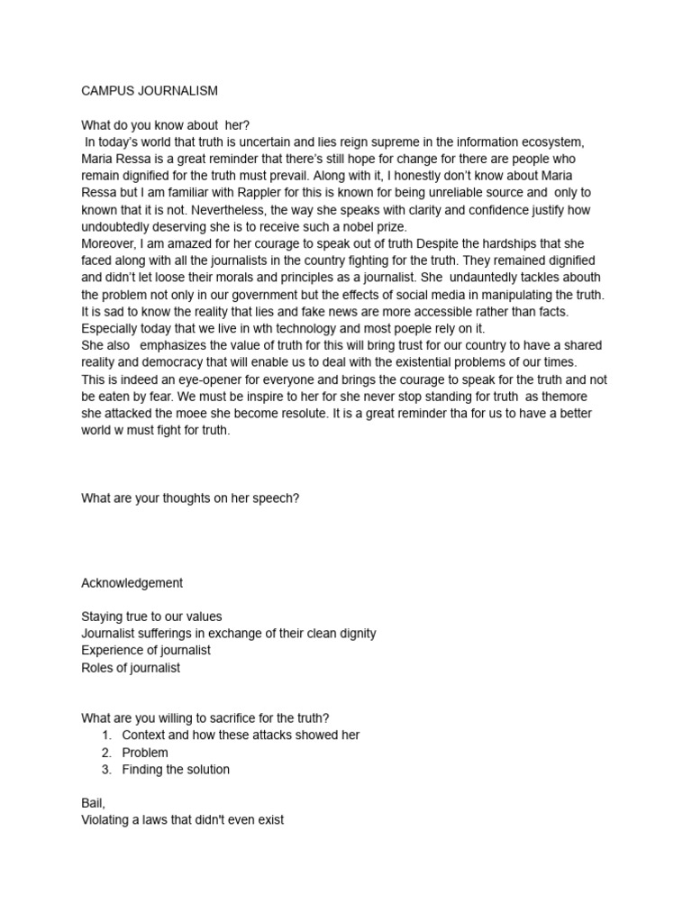 The Fight for Truth in Journalism | PDF | Journalism | Truth