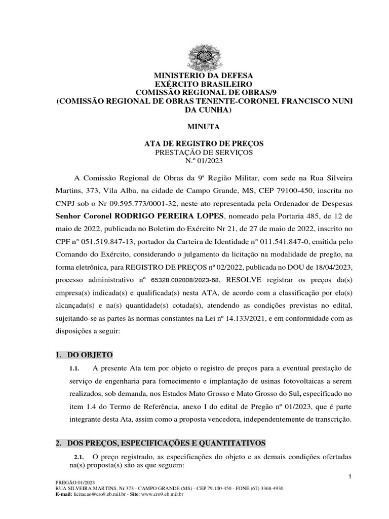 28 - Minuta Ata | PDF