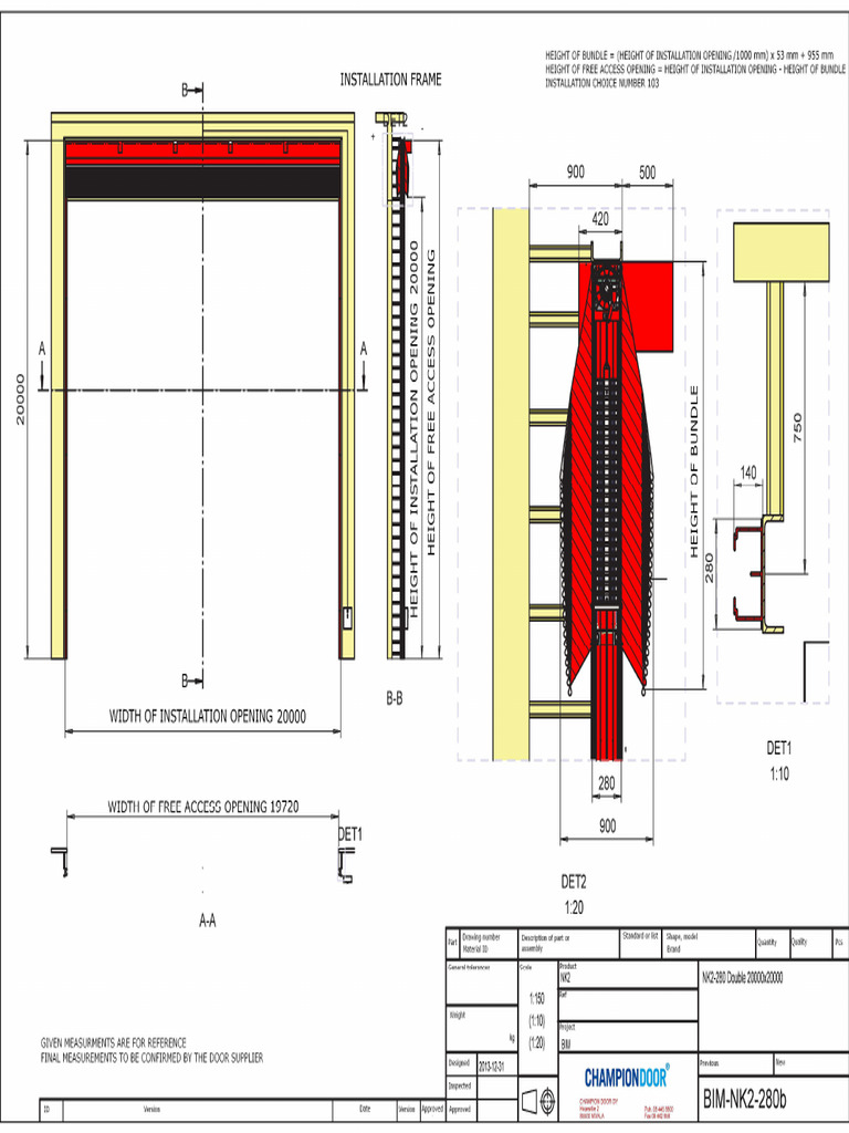 Installation Champion Door NK2-280b Frame en | PDF
