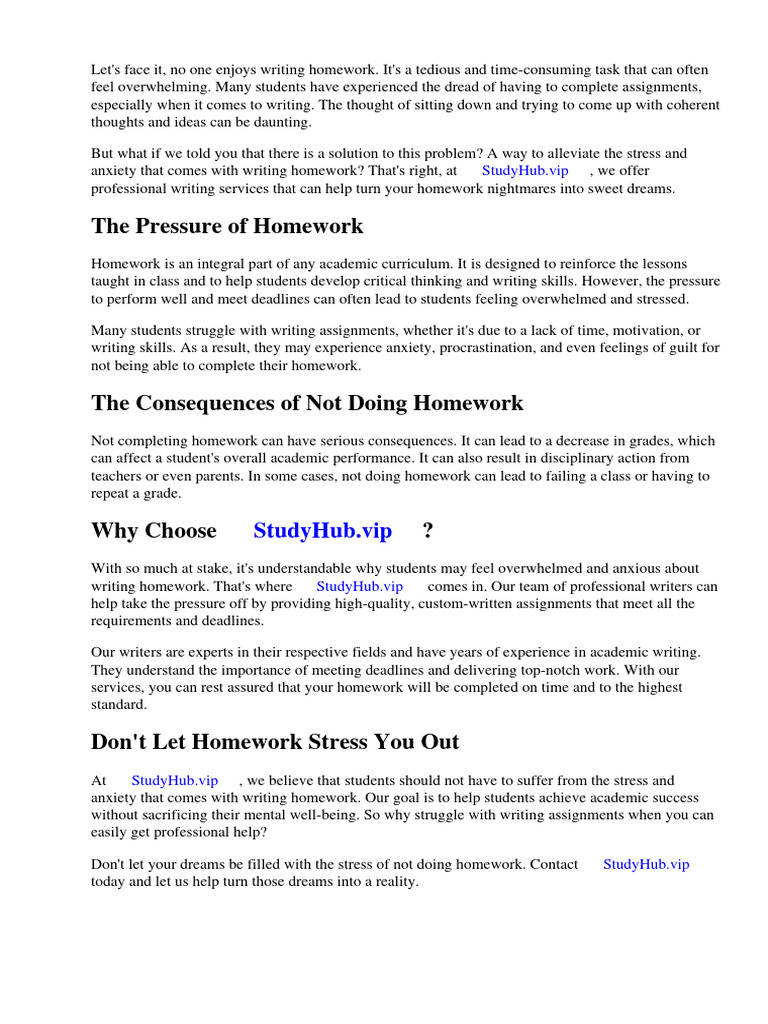 Dreams About Not Doing Homework | PDF | Homework | Teachers