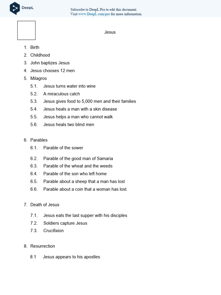 International Topic - Jesus en | PDF | Jesus | Last Supper