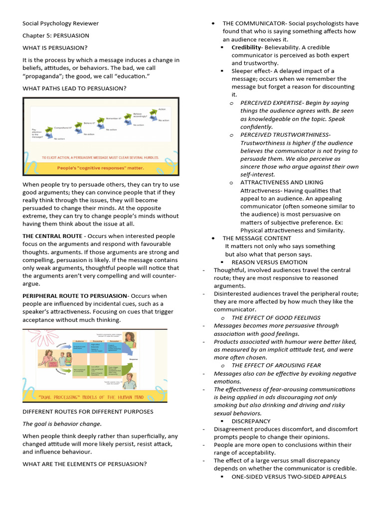 Social Psychology Reviewer | PDF | Conformity | Obedience (Human Behavior)