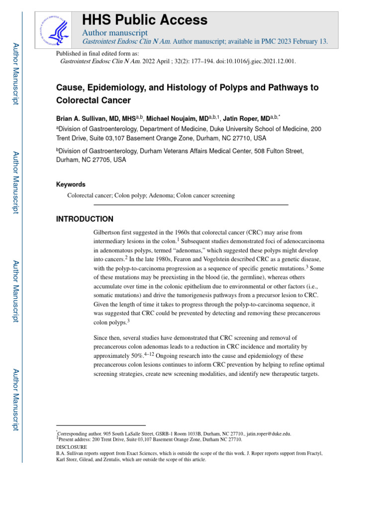 Paper ca colon | PDF | Colorectal Cancer | Carcinogenesis