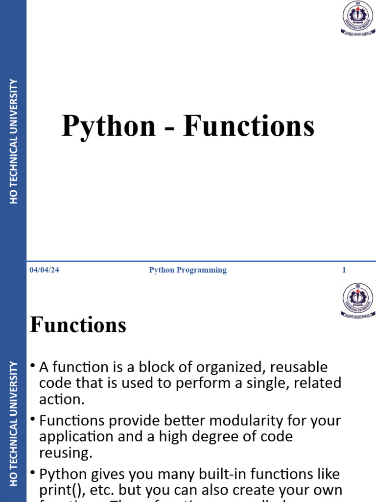 Lec 4 Functions Pdf Parameter Computer Programming Anonymous Function