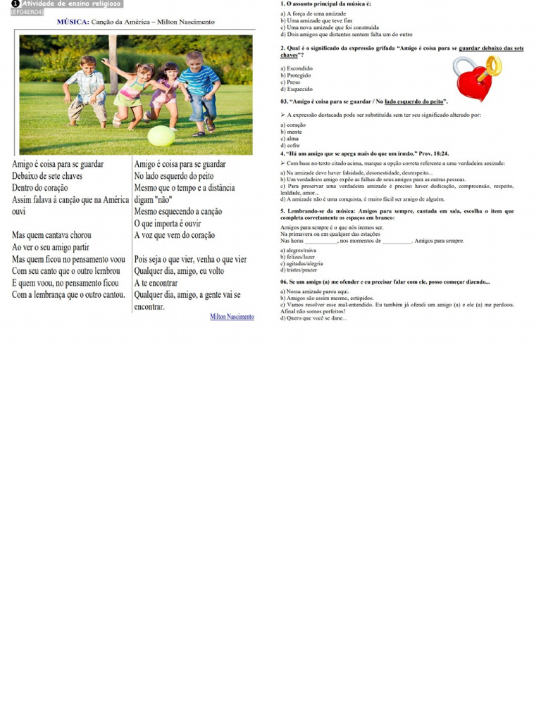 Ativ Interdiciplinar 4 Ano | PDF