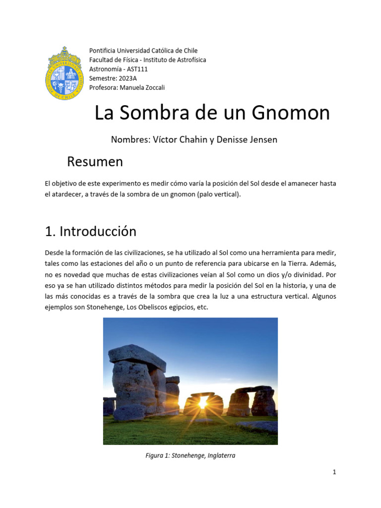 La Sombra de un Gnomon | PDF | Dom | Sombra