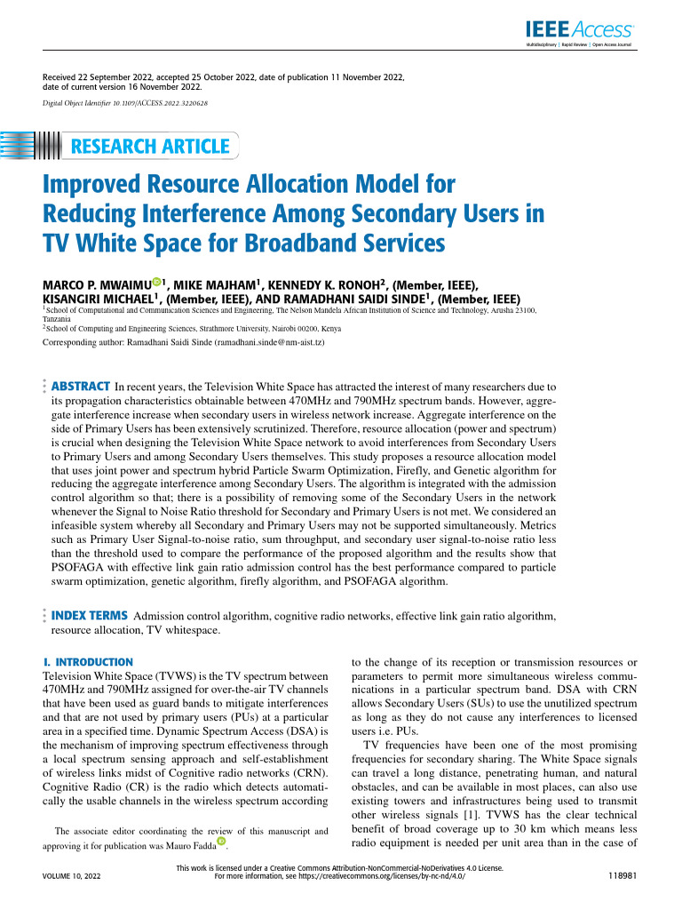 Improved Resource Allocation Model For R | PDF | Cognitive Radio | Radio
