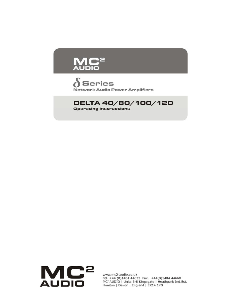 Delta Series Non-DSP Amplifier Guide | PDF | Amplifier | Ac Power Plugs ...
