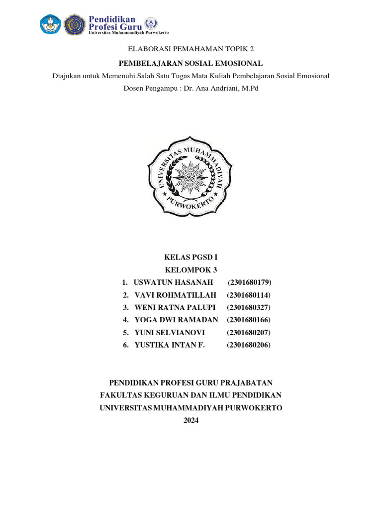 Elaborasi Pemahaman (LK 2.7) T2 Pse - Kelompok 3 | PDF