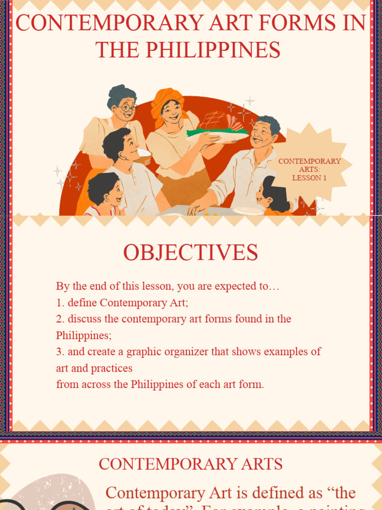Lesson 1 Philippine Contemp.arts | PDF