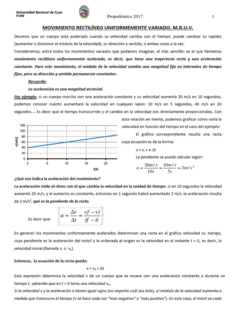 04 Mruv2 | PDF | Velocidad | Aceleración