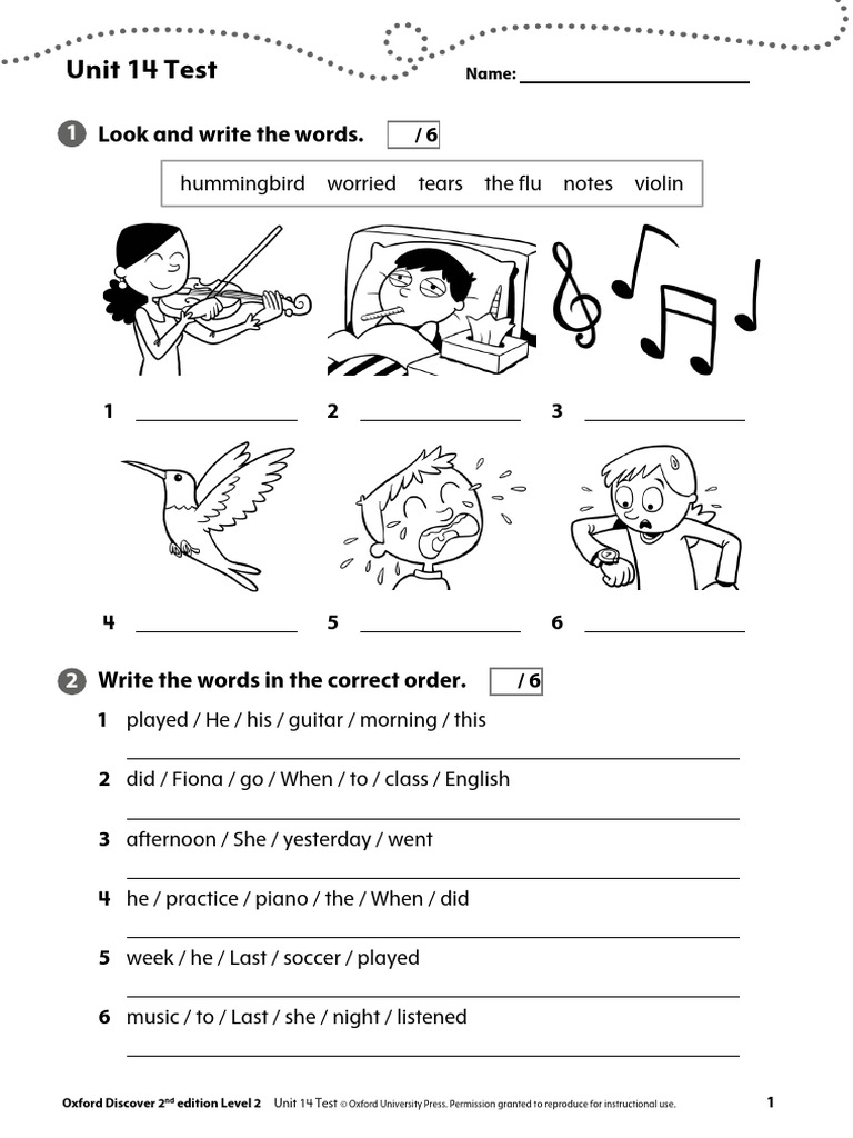 OD2e L2 Tests Unit 14 | PDF | Rock Music | Entertainment