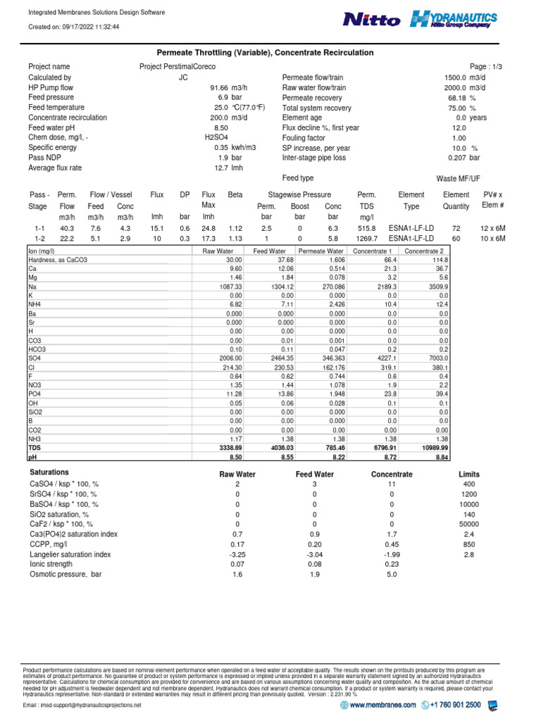 Project Perstima Projection 09172022 | PDF | Membrane | Scientific ...