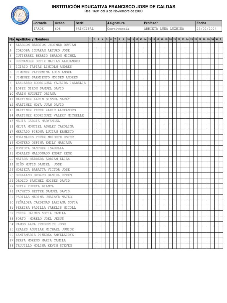 Asistencia 608 | PDF